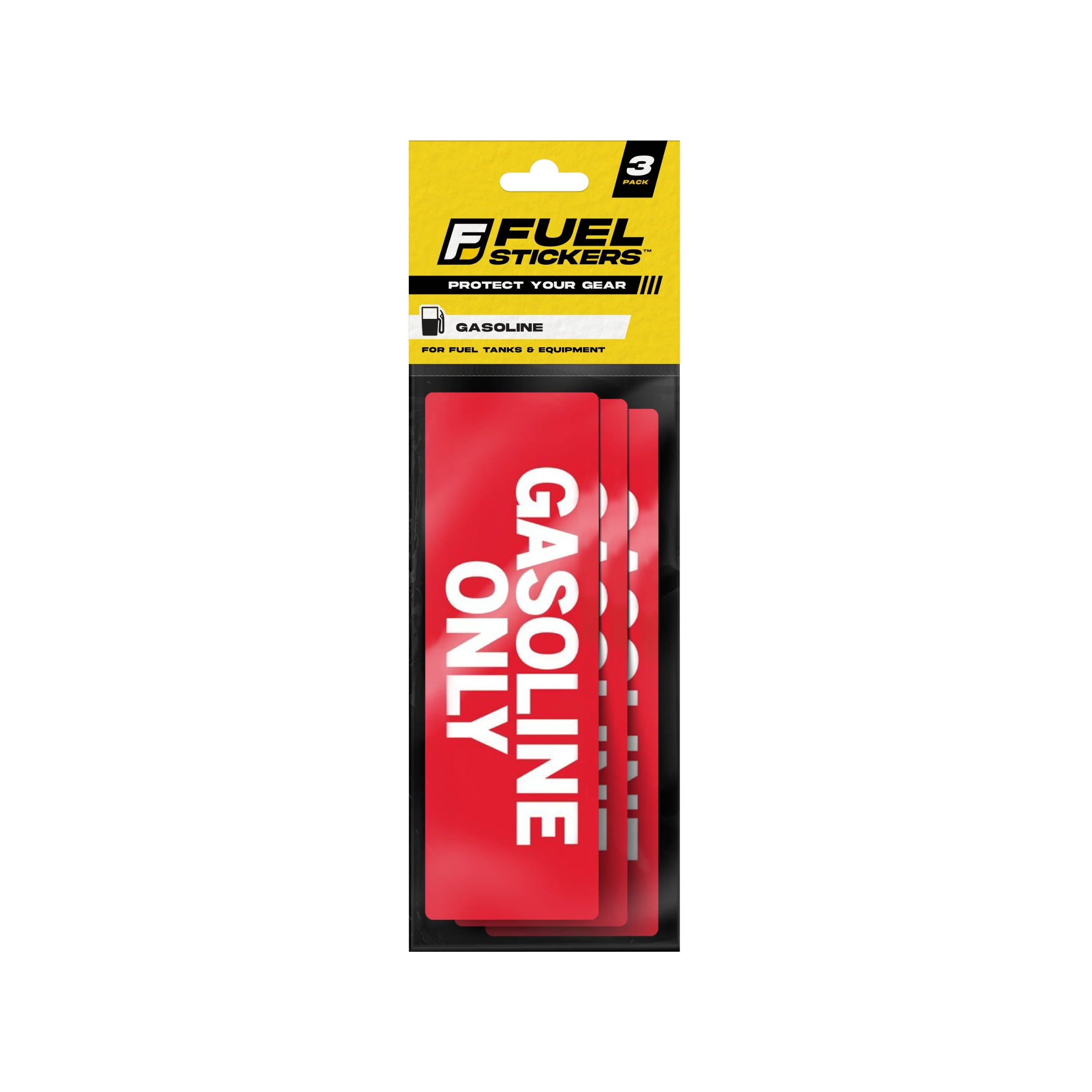 Gasoline Only Sticker | 2x6 | 3 Pack - Walmart.com