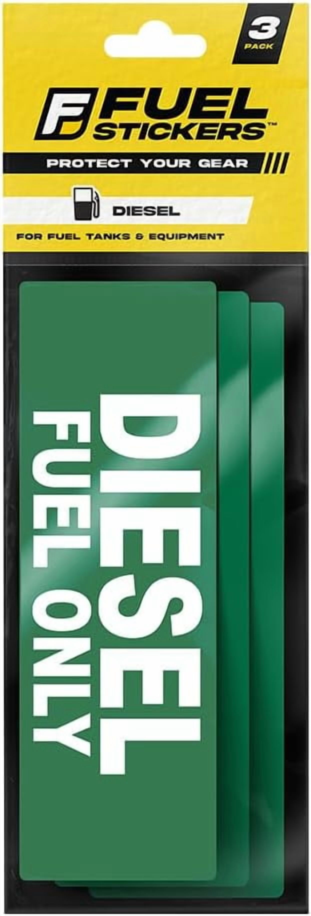 Diesel Only Sticker - 3-Pack - Fuel Identification Labels for Fuel Tank ...