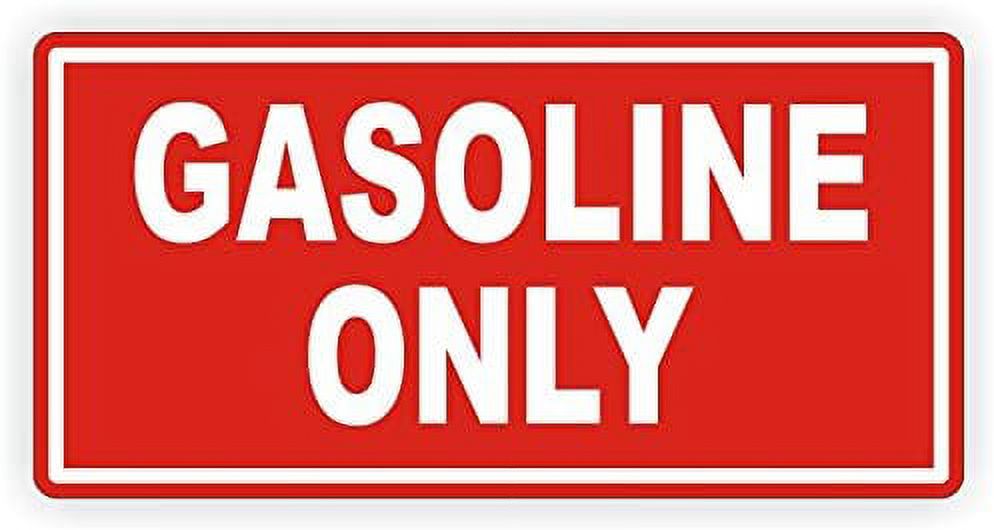 Gasoline Only Vinyl Decal | Sticker | Label Fuel Gas Door Label ...
