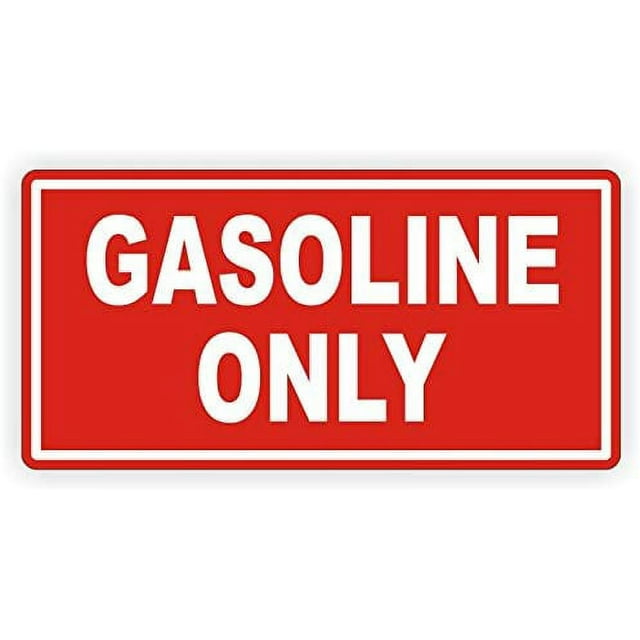 Gasoline Only Vinyl Decal | Sticker | Label Fuel Gas Door Label ...