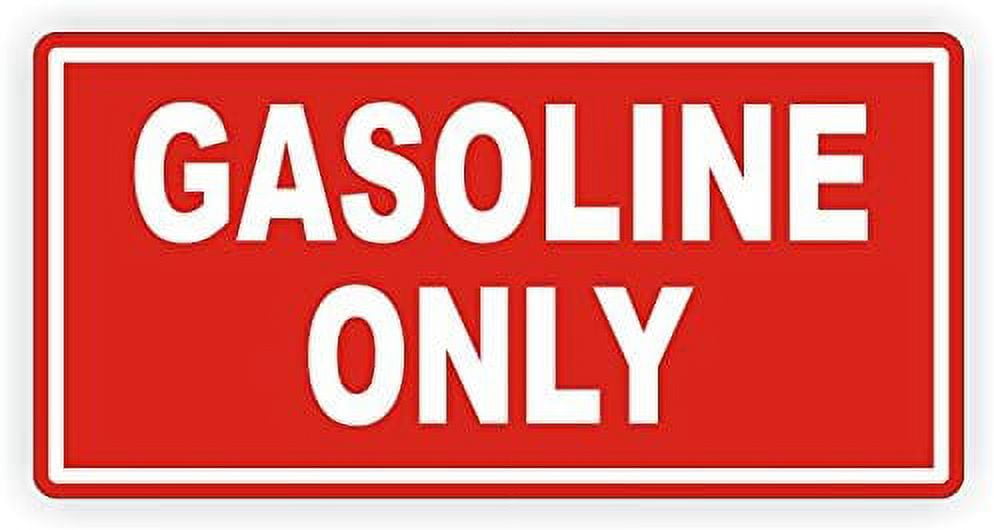 Gasoline Only Vinyl Decal | Sticker | Label Fuel Gas Door Label ...