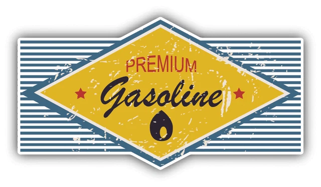 Gasoline Premium Auto Vintage Label Car Sticker Phone Decal Water ...