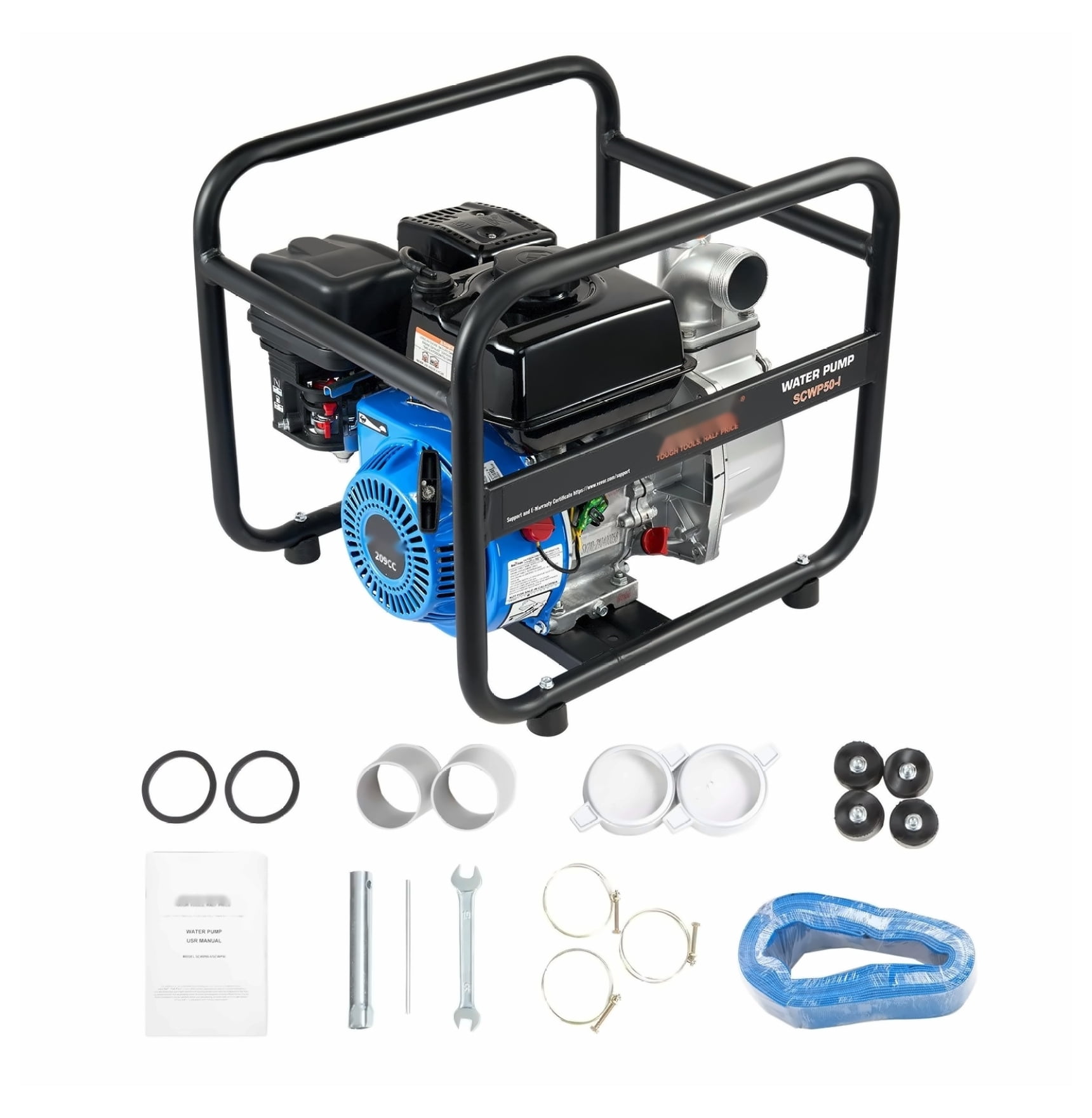 Gasoline Water Pump 6.5HP 2 Inch - Gas Powered Transfer Pump 132 GPM ...