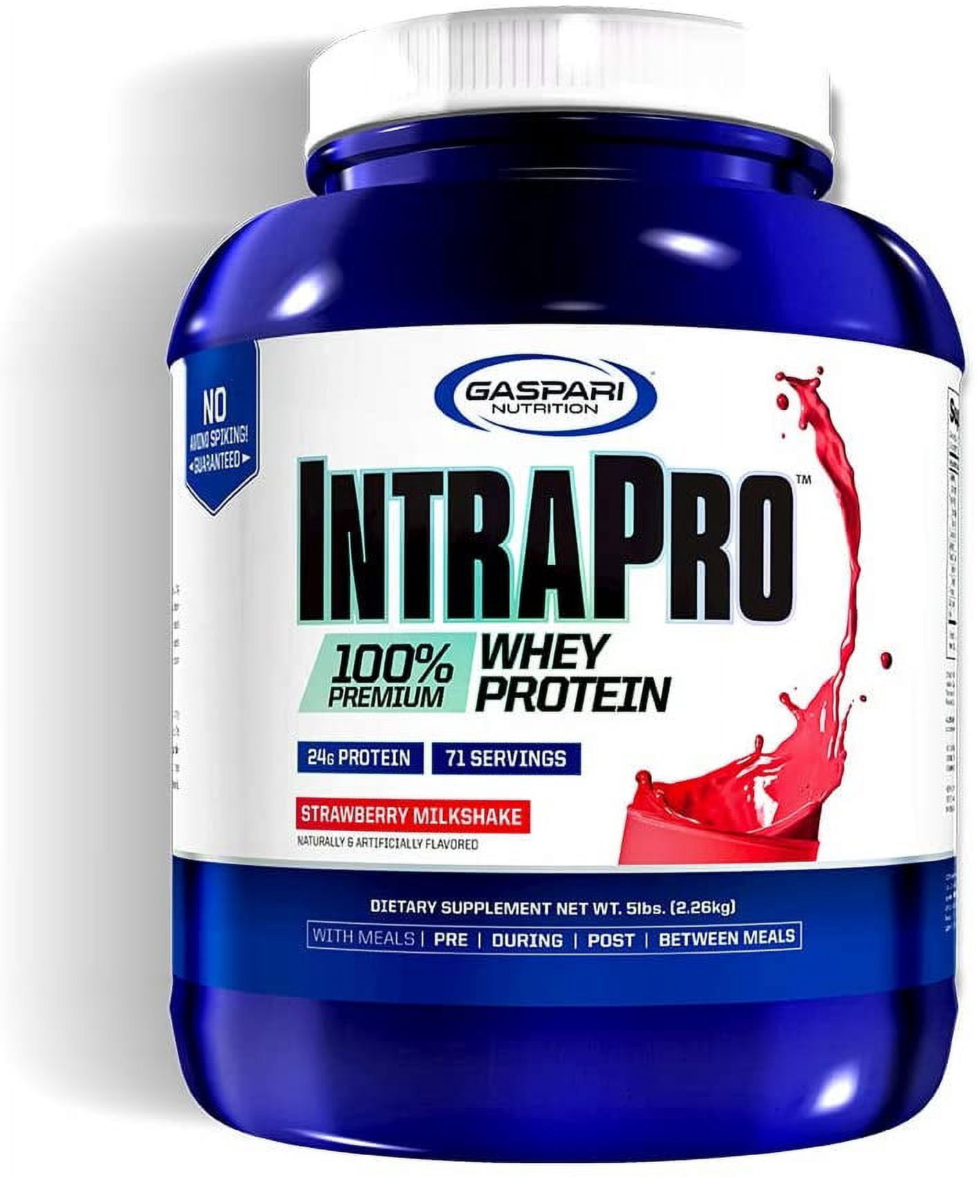 Gaspari Nutrition IntraPro Whey Protein Strawberry 5 lbs - Walmart.com