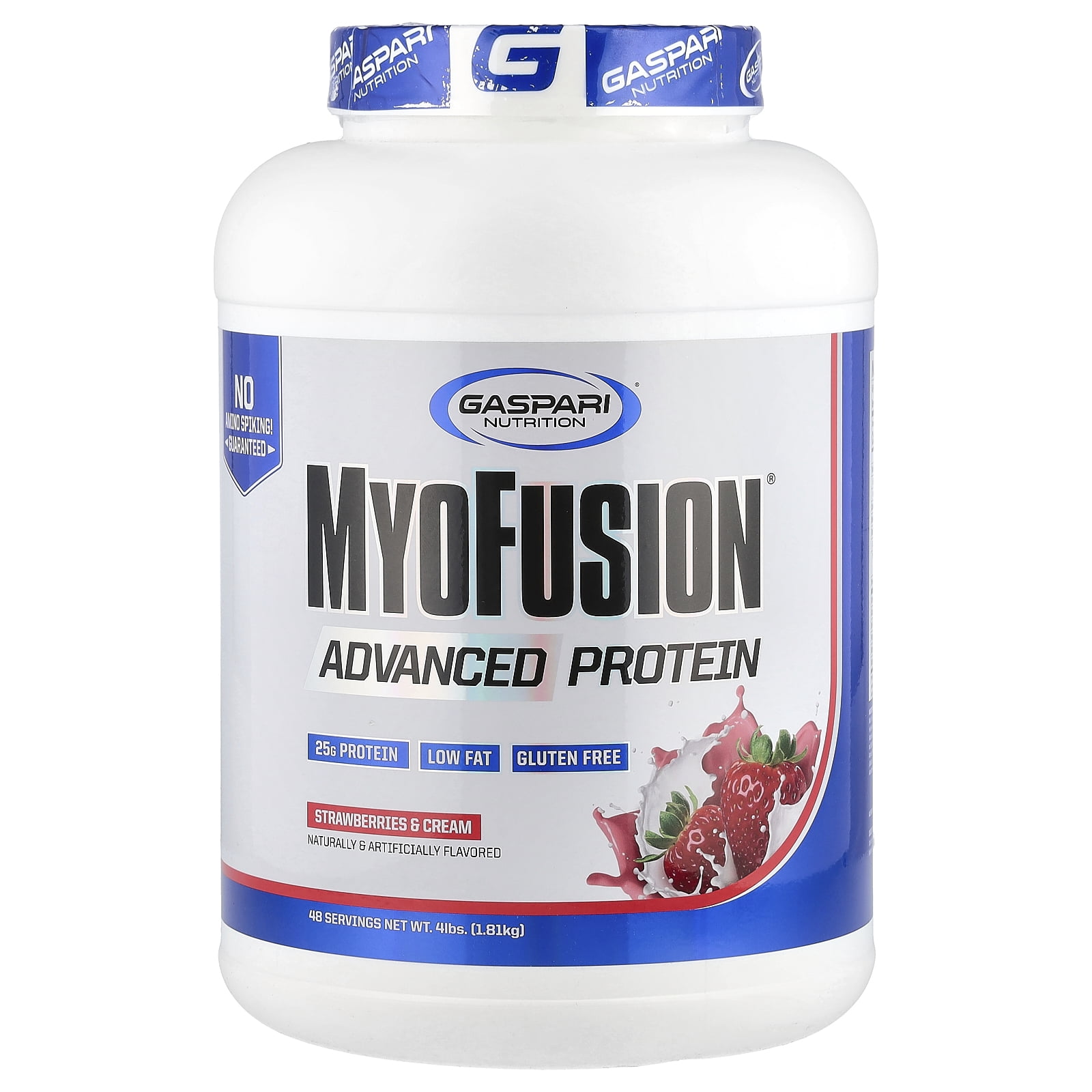 Gaspari Nutrition - Myofusion Adv Strawberry 4 lb - Walmart.com
