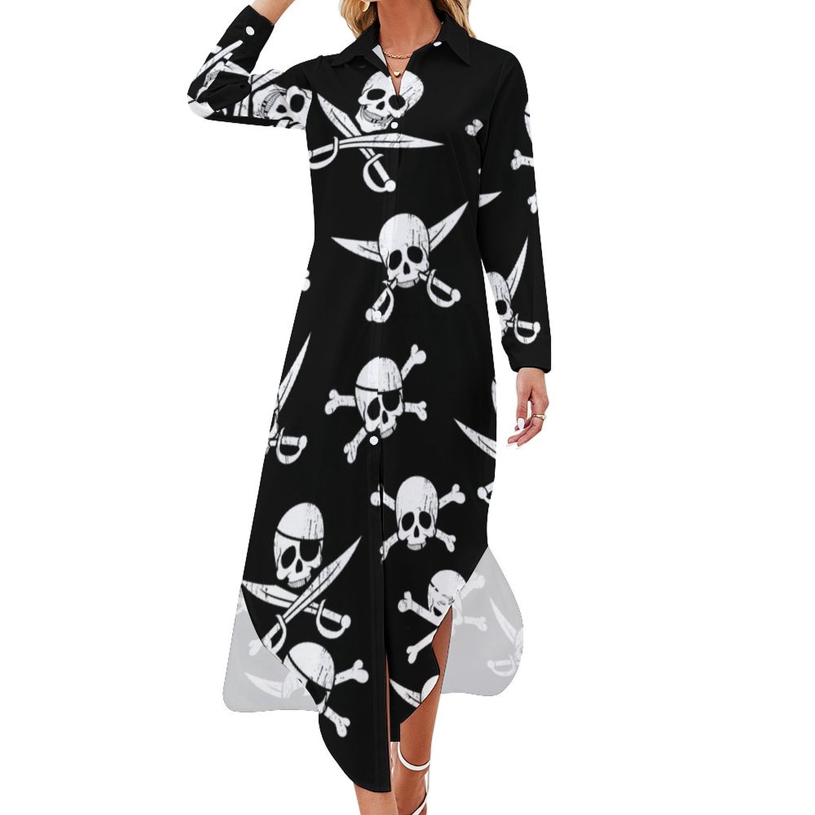 Gasparilla Festival Long Sleeved Shirt Dress summer dresses Female ...