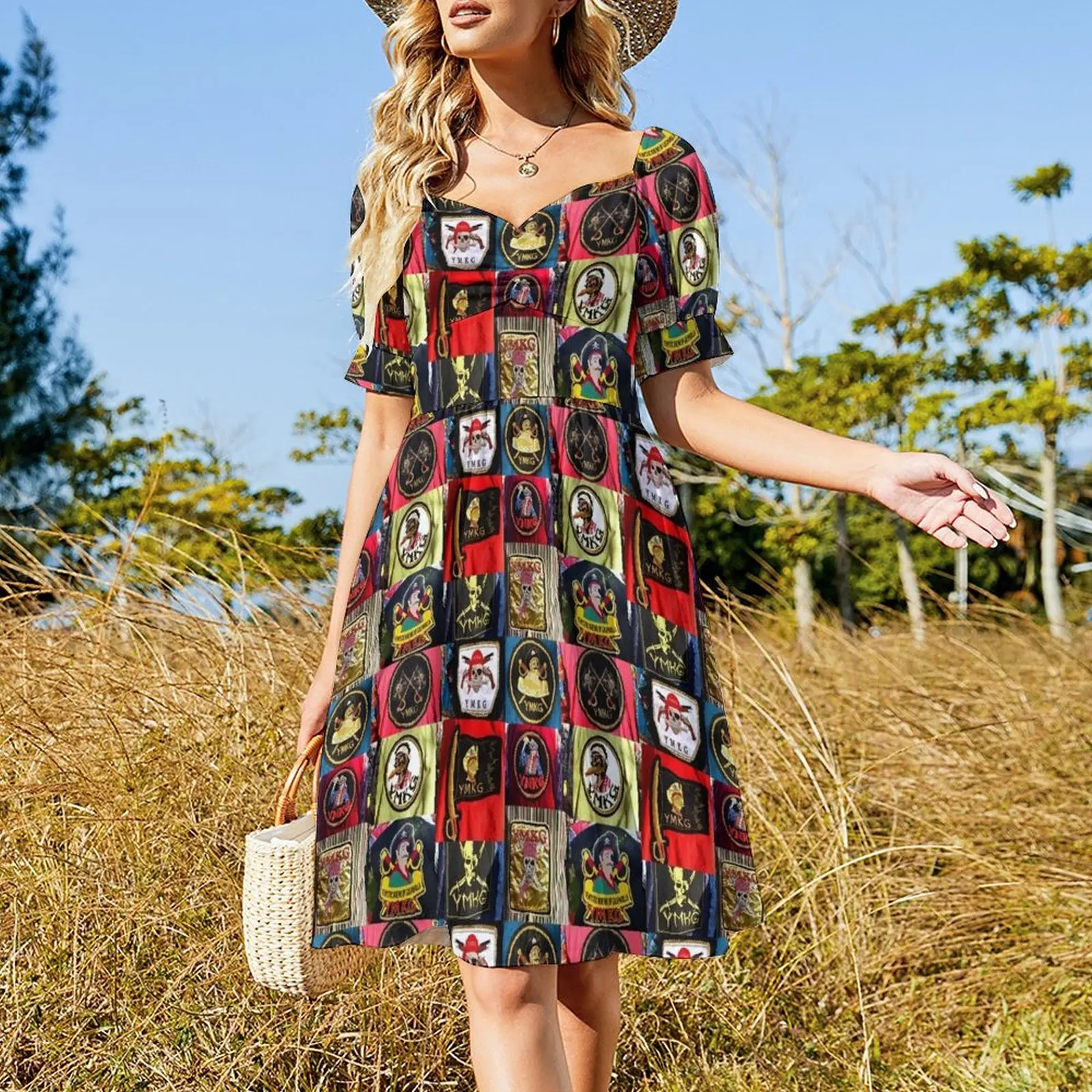 Gasparilla pirate patches Sleeveless Dress prom clothes women's summer ...