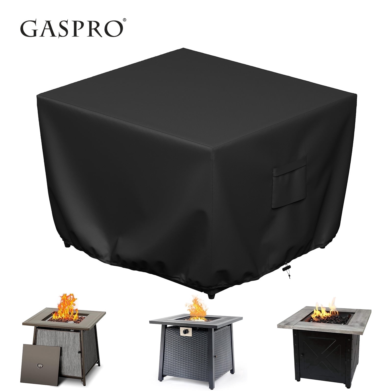 GASPRO Fire Pit Cover Square 30 Inch, 600D Heavy Duty Fabric with ...