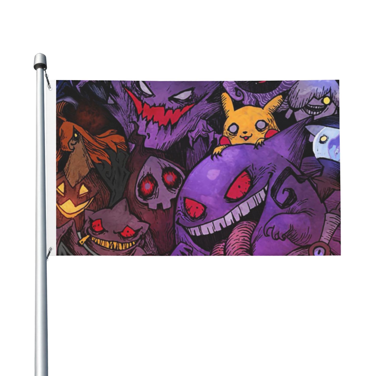Gastly Ghost Gengar 3x5ft Face Flag Fade Proof Holiday Fall Flag ...