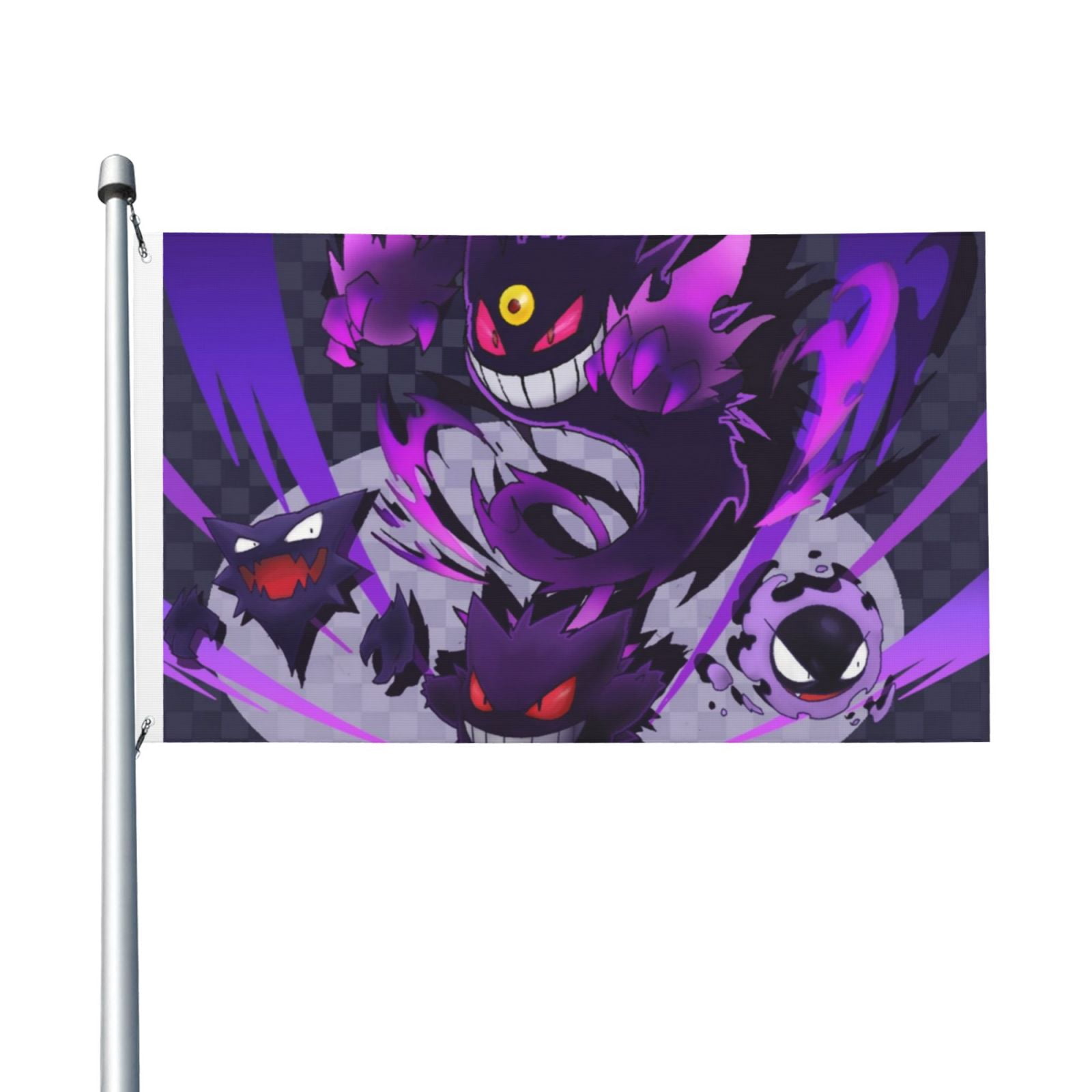 Gastly Ghost Gengar 3x5ft Face Flag Fade Proof Holiday Fall Flag ...