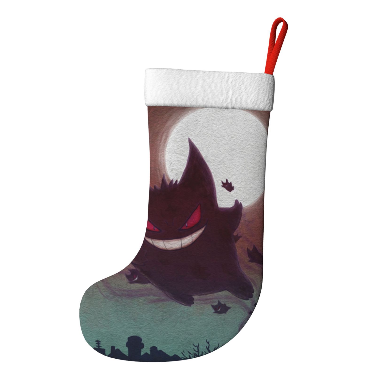 Gastly Ghost Gengar Xmas Stocking For Tree Holiday Fireplace Family ...