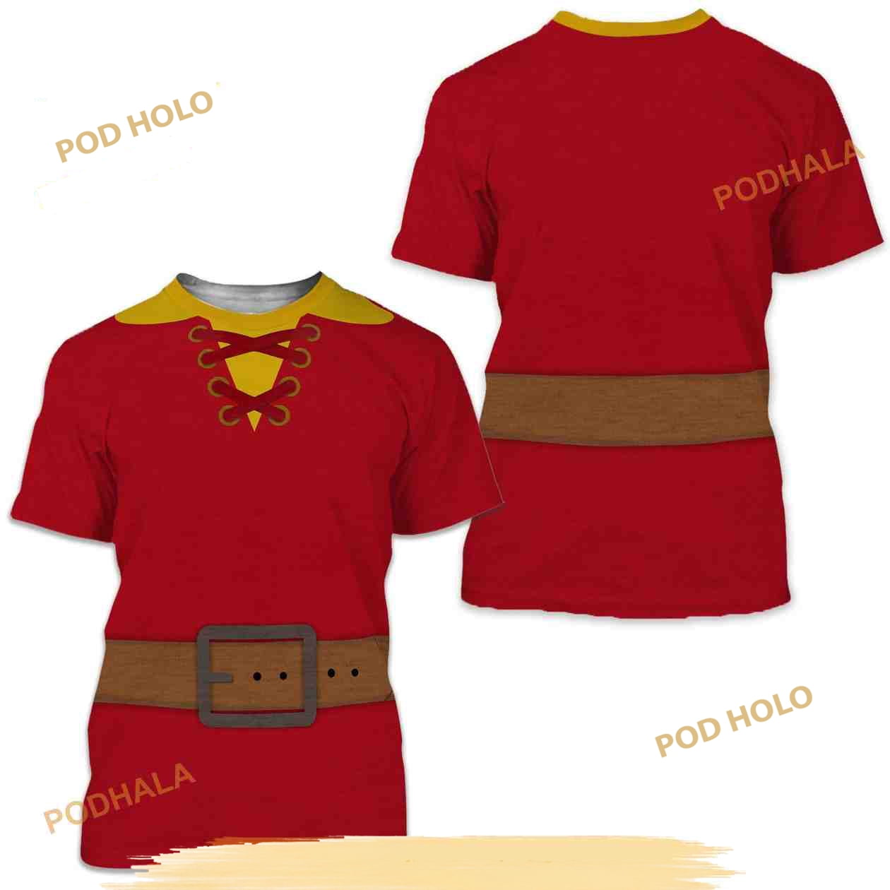 Gaston Beauty The Beast Villain Unisex All Over Print Costume 3D Shirt ...