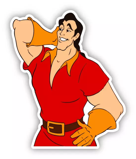Gaston Cartoon Sticker Decal Laptop Wall Car Phone Kids Beauty And The ...
