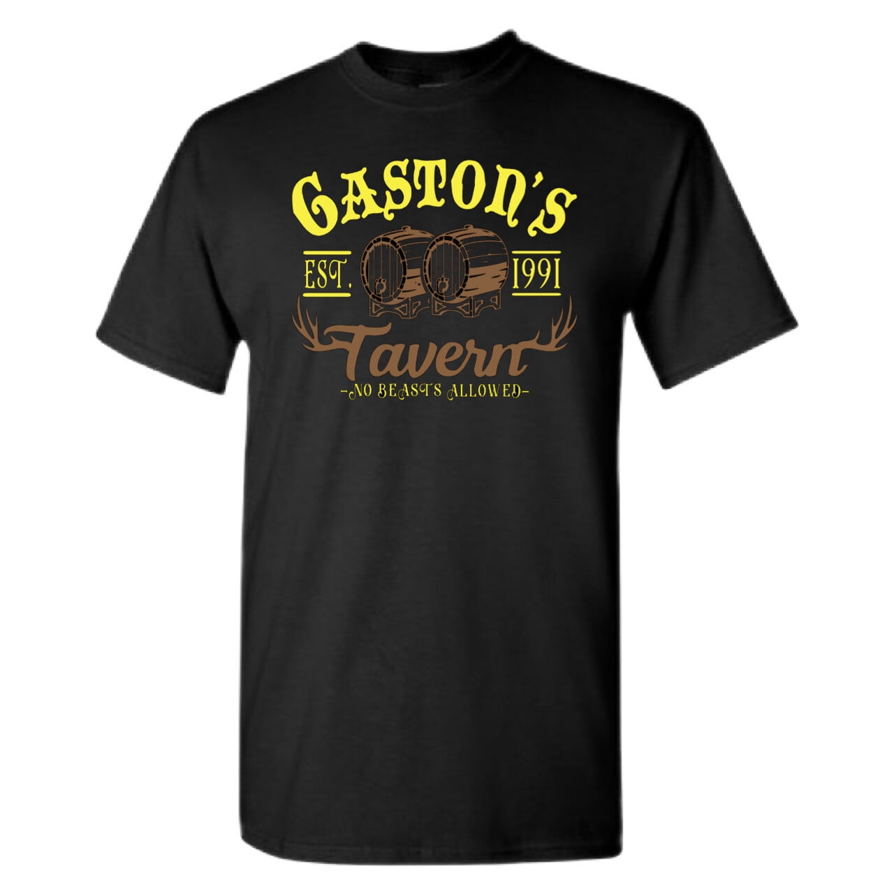 Gaston's Tavern Bar T-shirt - No Beasts Allowed - Walmart.com