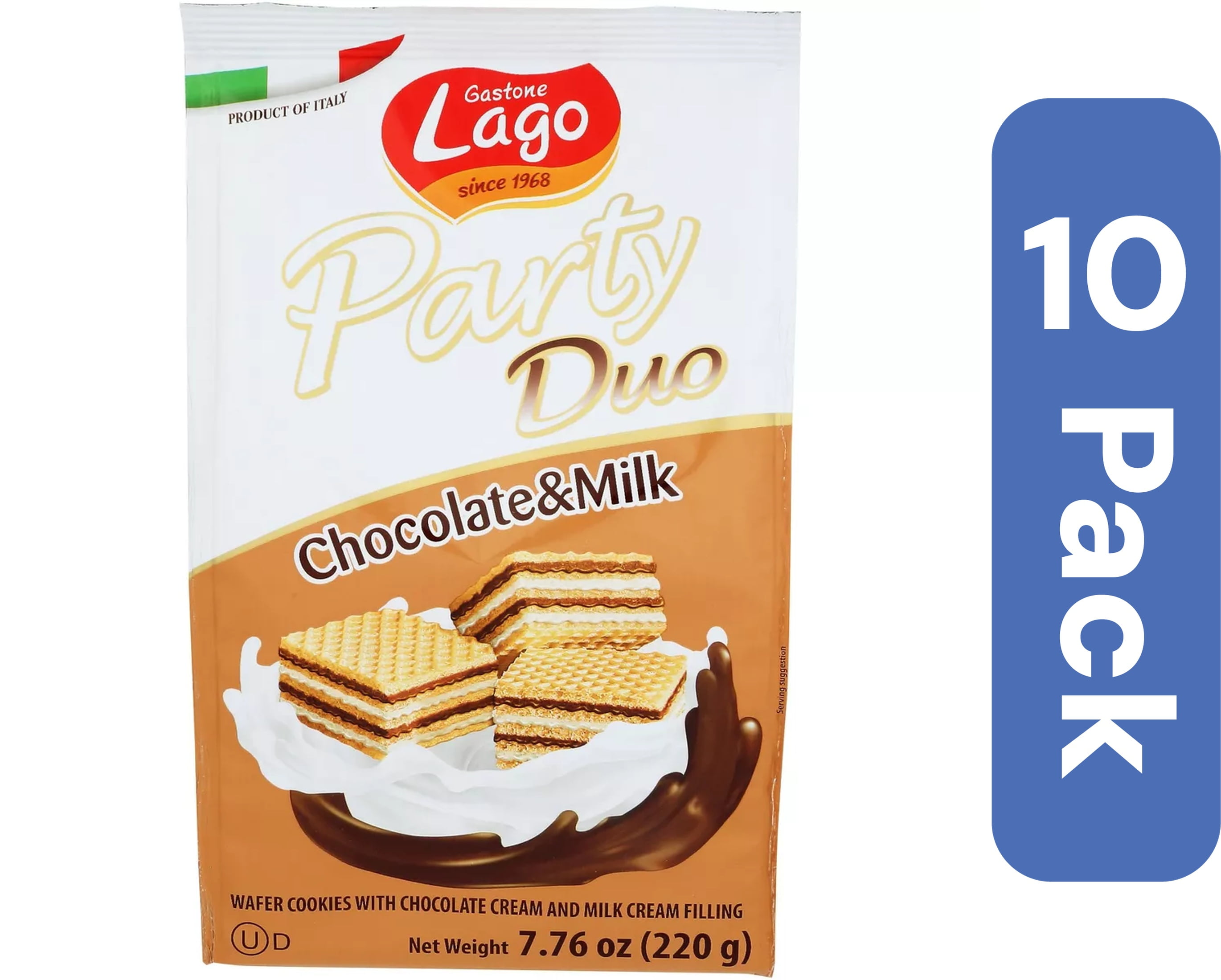 Gastone Lago Chocolate Cocoa Milk Cookies 7.76 oz (Pack Of 10 ...