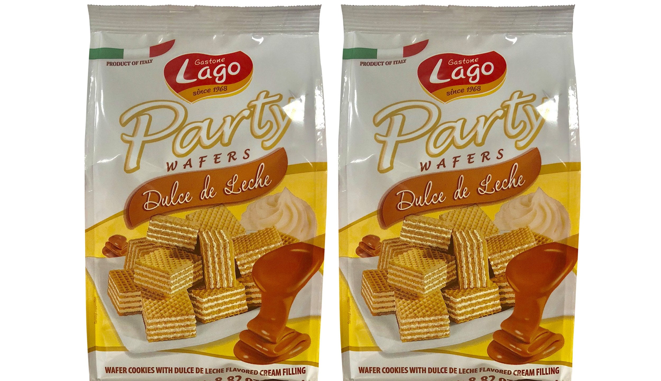 Gastone Lago Dulce De Leche Party Wafers Cookies 250g (Pack of 2 ...