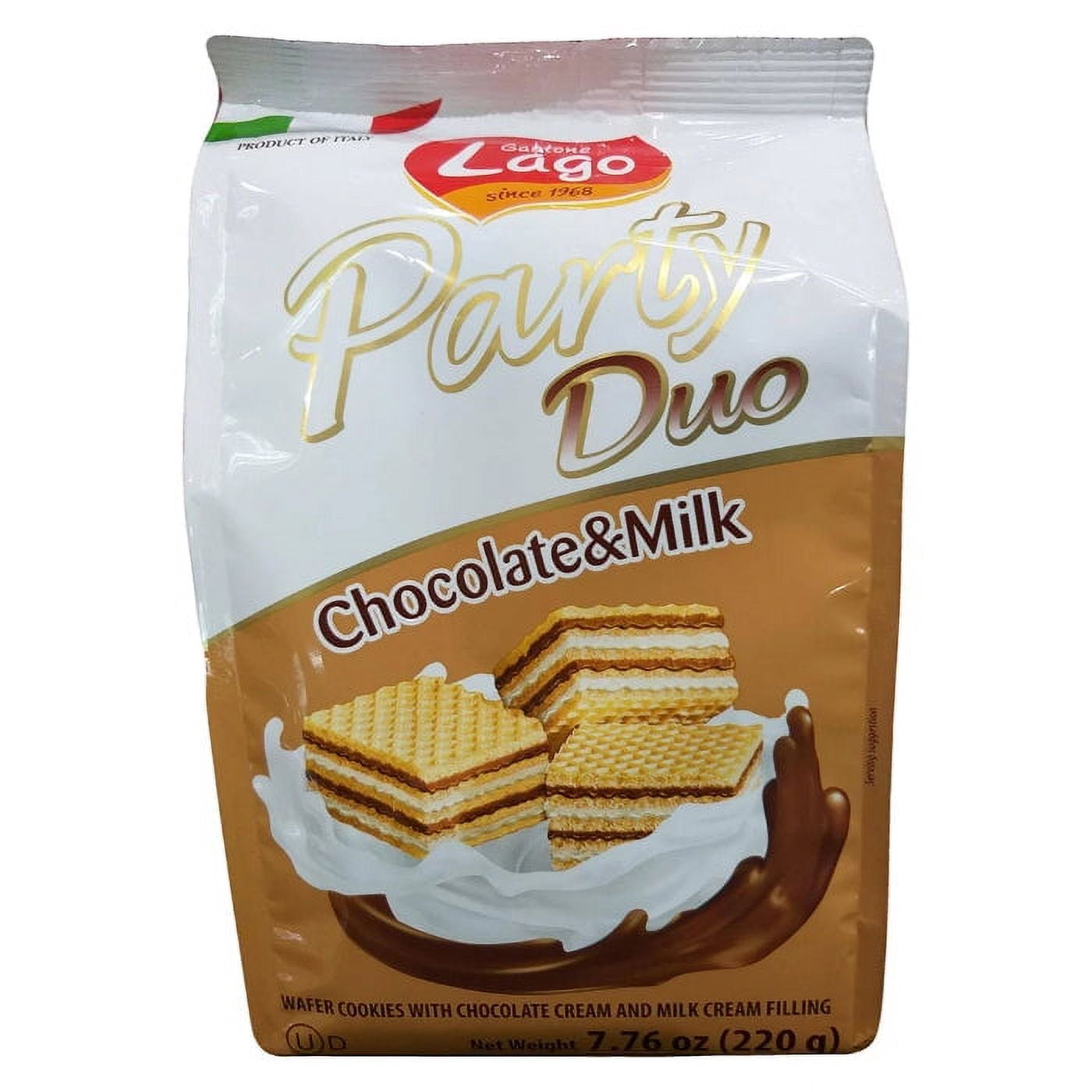 Gastone Lago Cocoa Milk Wafer Cookies, 7.76 Oz - Deliciously Crunchy ...
