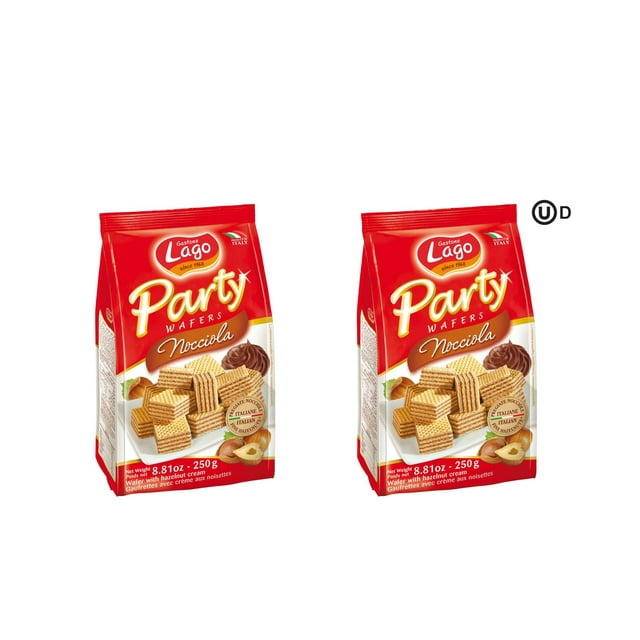 Gastone Lago Party Wafers Hazelnut 8.82oz, OU Kosher Dairy, 2 Pack ...