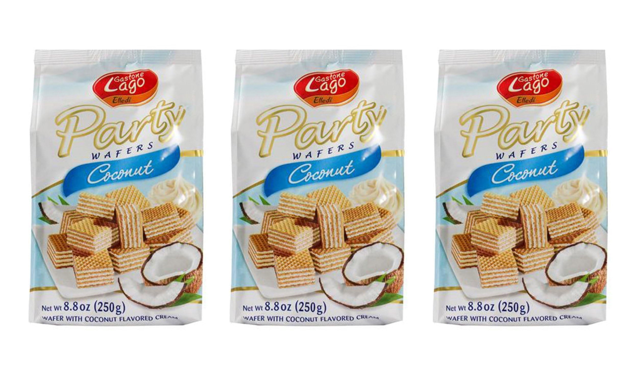 Gastone Lago Party Wafers MZF22 Cookies With Coconut Cream Filling 8.82 ...