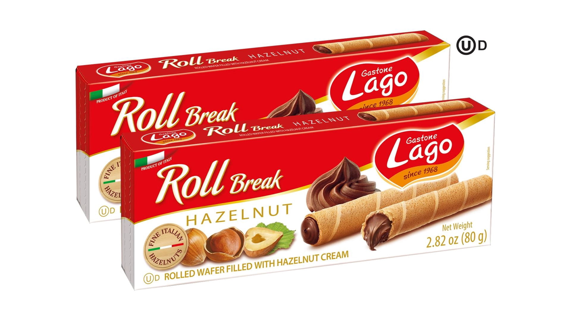 Gastone Largo Roll Break Hazelnut, Rolled Wafer Filled With Hazelnut ...