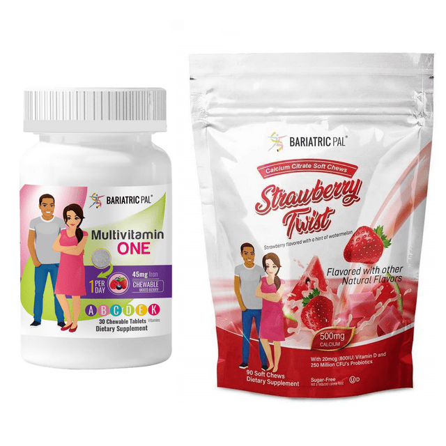 Gastric Sleeve Complete Vitamin Pack - Chewables Size: 1-Month Supply, BariatricPal Multivitamin ...
