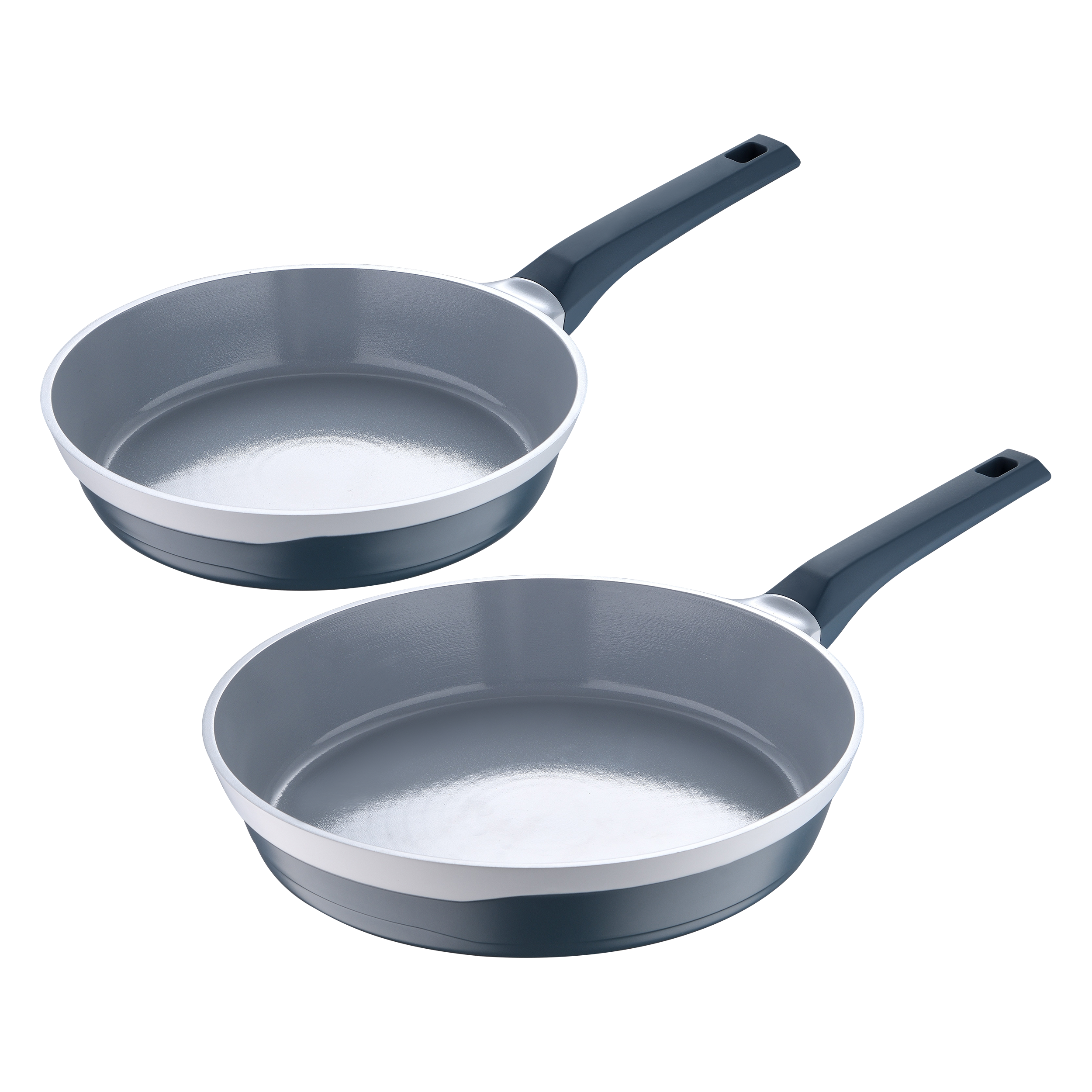 Gastro Ceramic by MasterPRO - 2 Pc, 9.5" & 11" Cast Aluminum Fry Pan Set with Ceramic Non Toxic ...