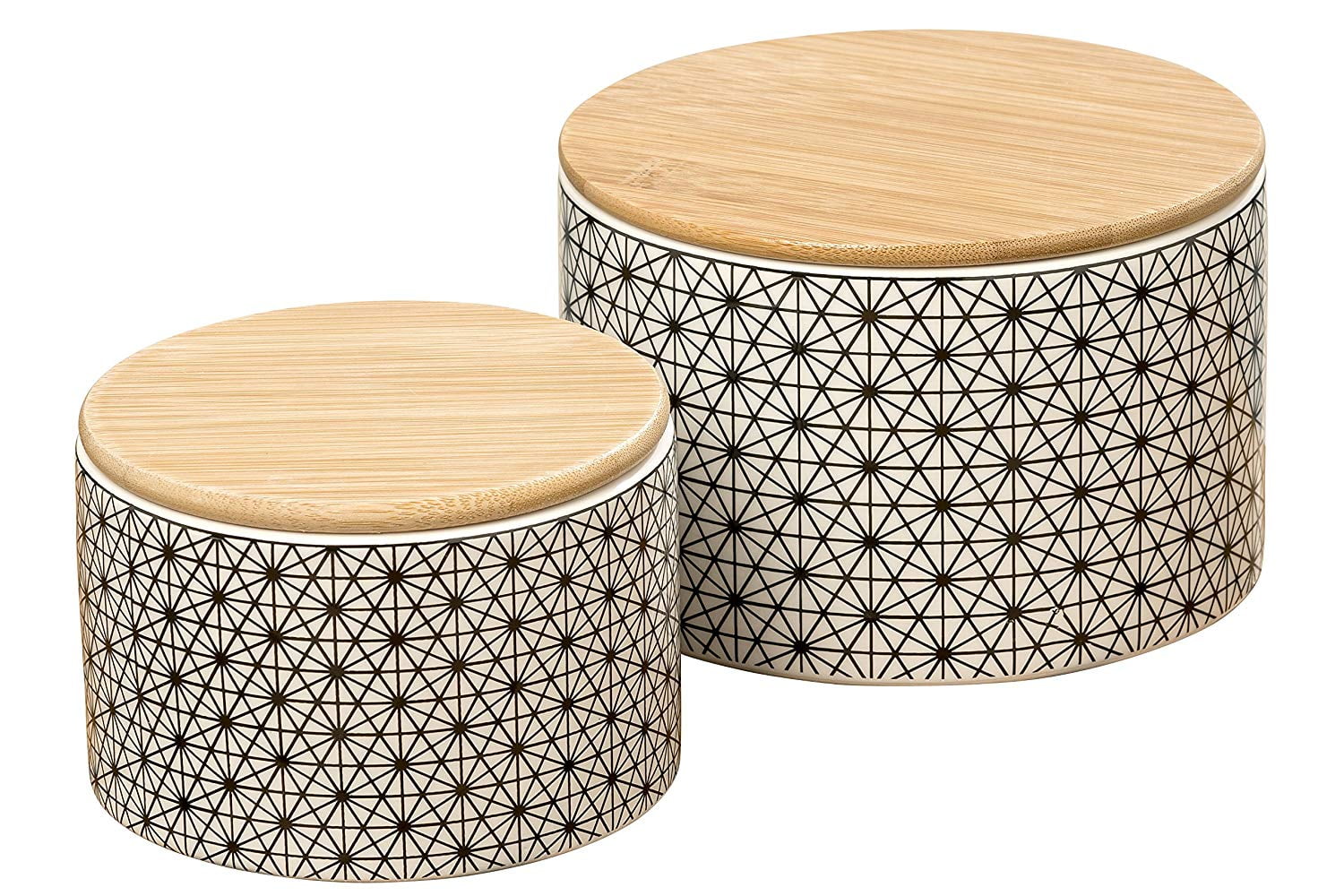 Gastro Chic Ikat Connected Stars Kitchen Jars Set of 2 For Cookies Dry ...