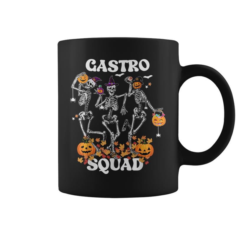 Gastro Squad Halloween Skeleton Dancing Endoscopy Nurse Gi Coffee Mugs ...