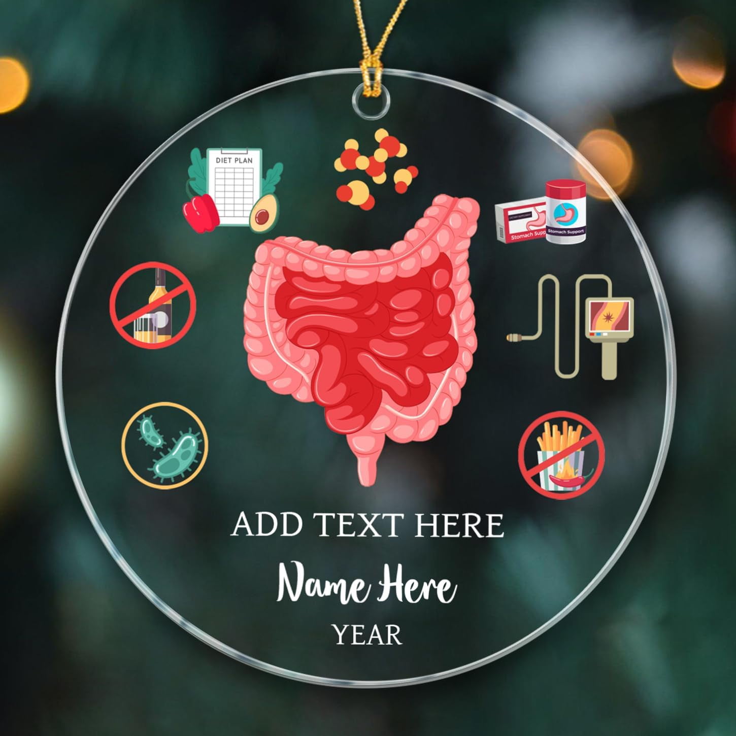 Gastroenterologist Christmas Ornaments Gift for Appreciation ...