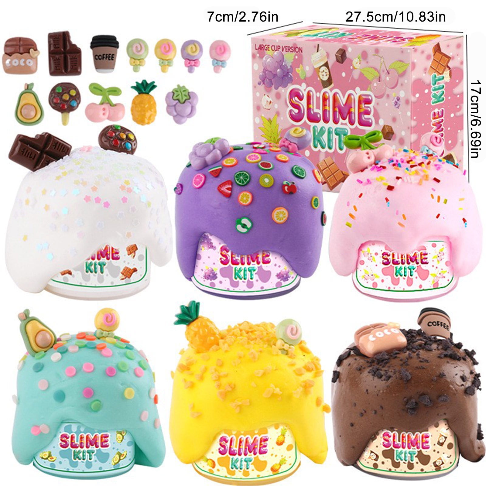 Gasue Big Butter Slime Kit, Includes 6 x 60ml Butter Slime & 18 Packs ...