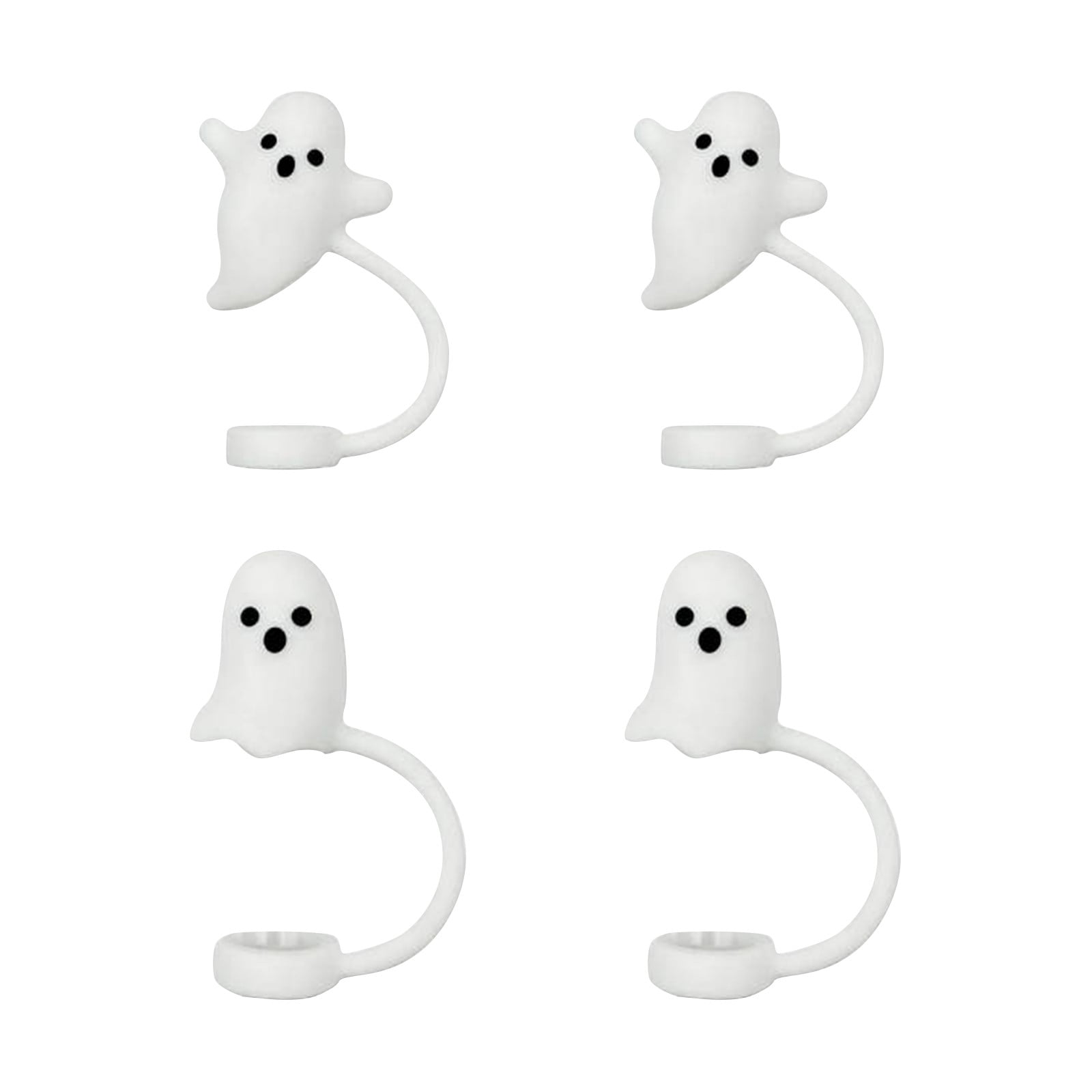 Gasue Cute Ghost Straw Topper Hats Halloween Decorations, Compatible ...