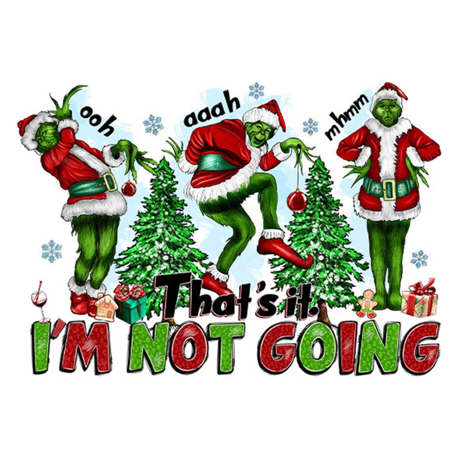 Gasue The Grinch Christmas Decor, Christmas Iron On Transfer Heat ...