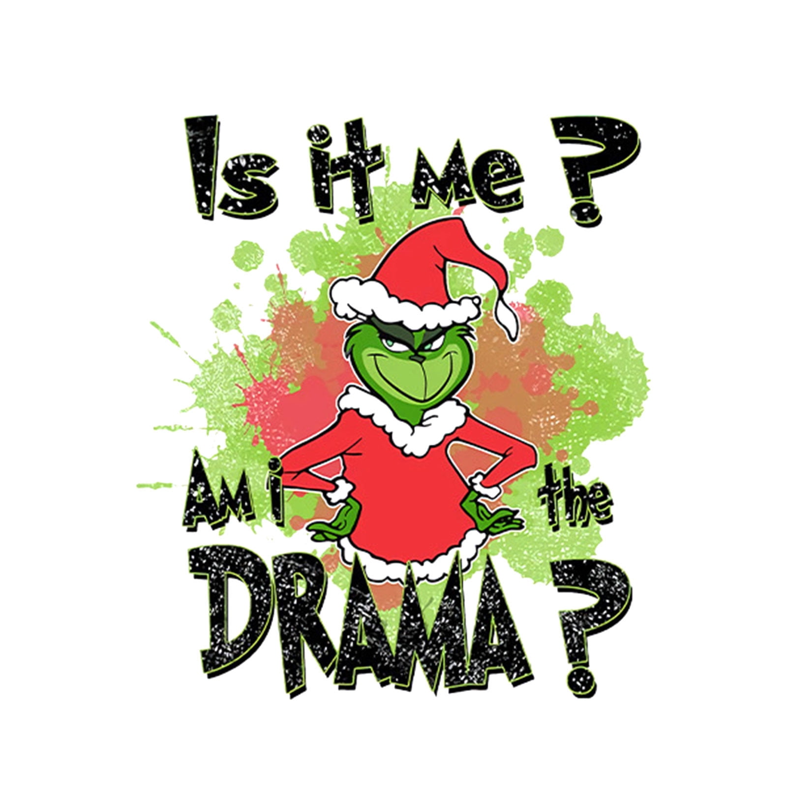 Gasue Grinch Christmas Decorations Christmas Iron On Transfer Heat ...