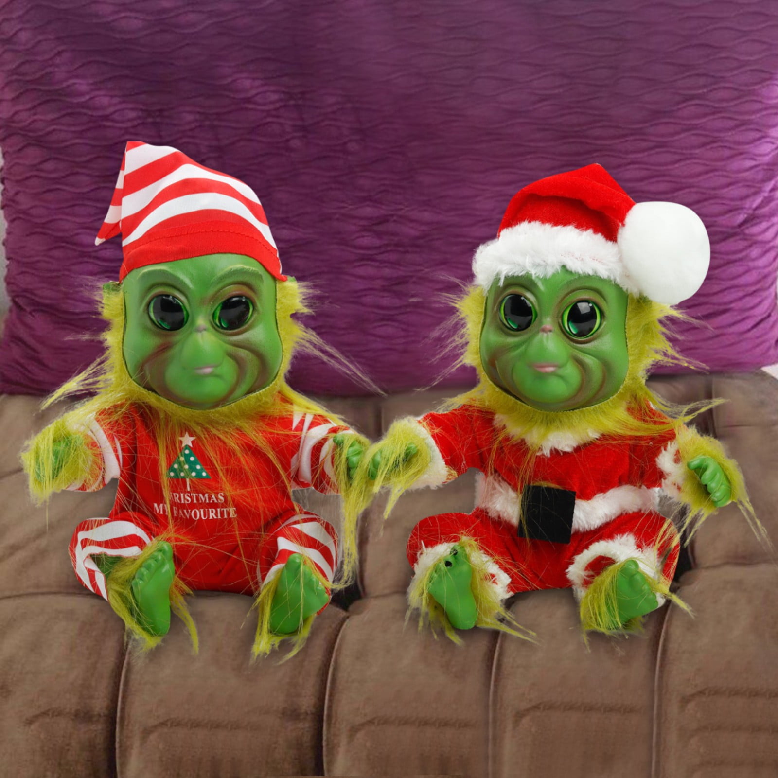 Lunuaoe Grinch Christmas Decorations Creative Plush Elf-Dolls Christmas ...