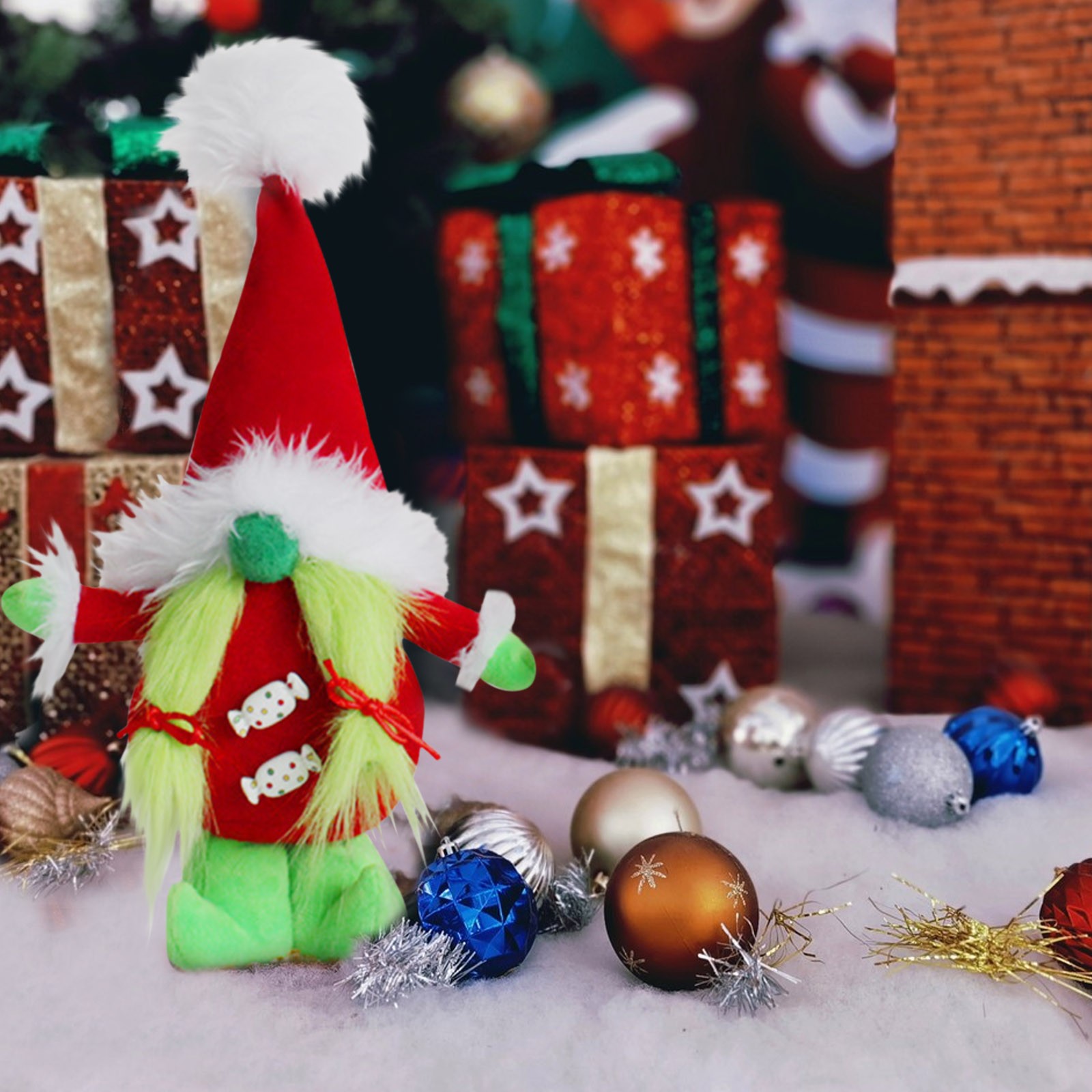 Lunuaoe Grinch Christmas Decorations for Tree, Christmas Decorations ...