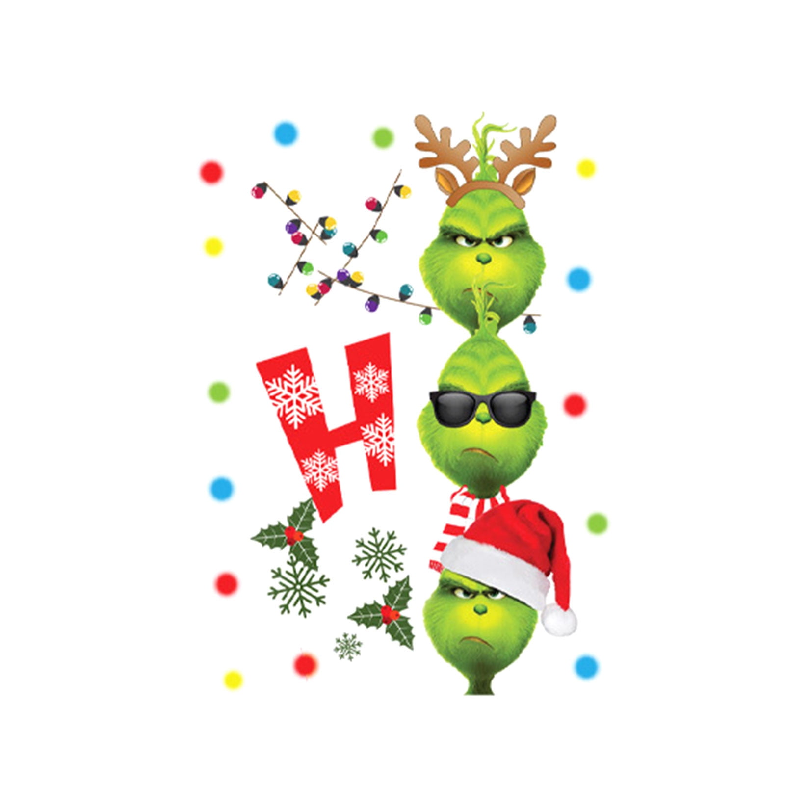 Lunuaoe Grin/ch Decor Christmas Iron On Transfer Heat Transfer Design ...