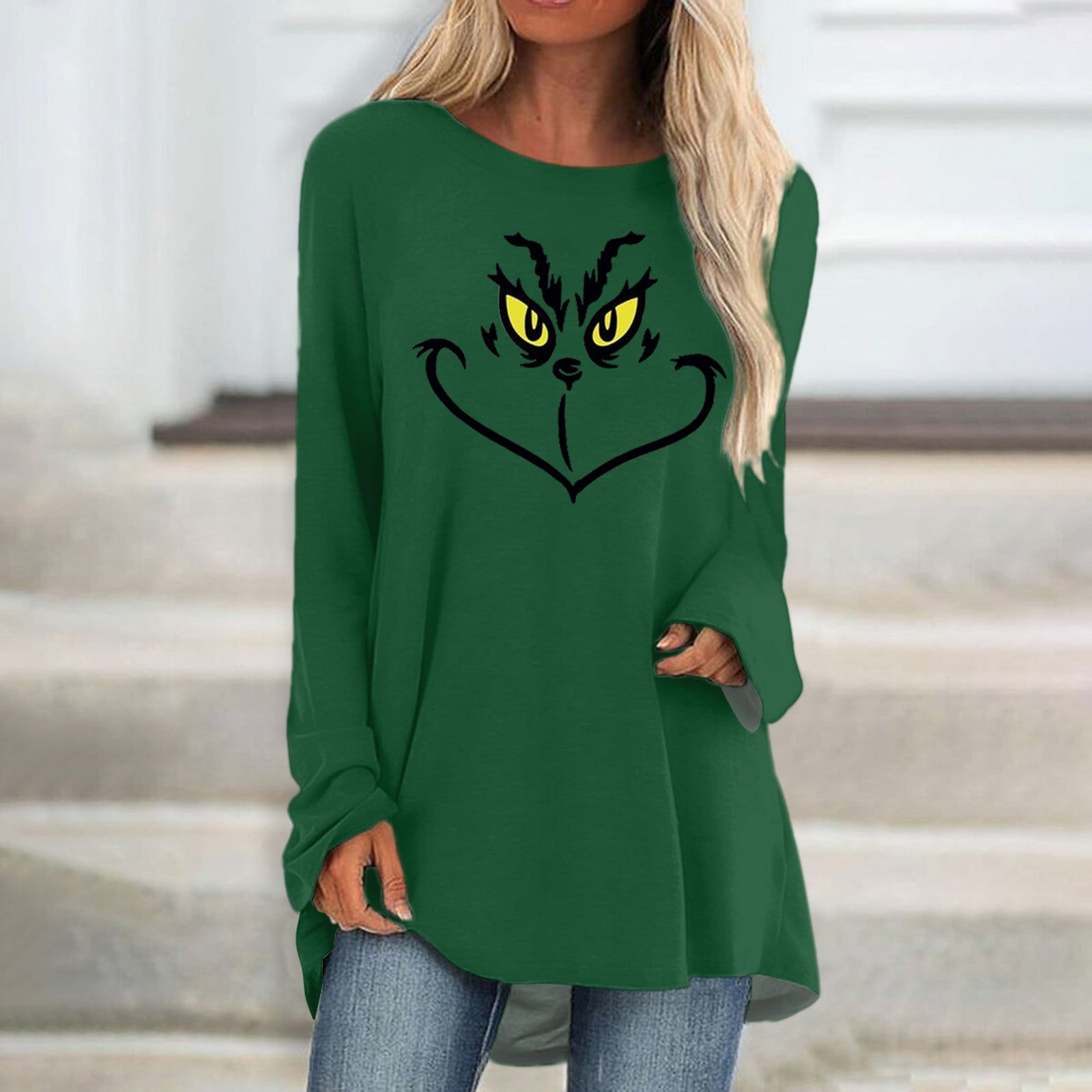 Gasue Grinch Shirts For Adults Gasue Fashion Plus Size Womens Casual