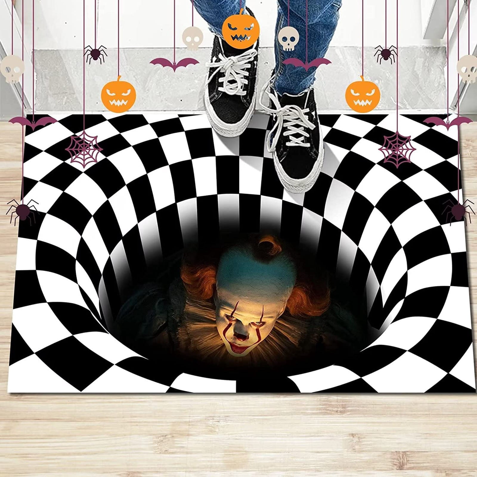 Gasue The Grinch Christmas Decor, Halloween 3D Clown Door Mat Horror ...