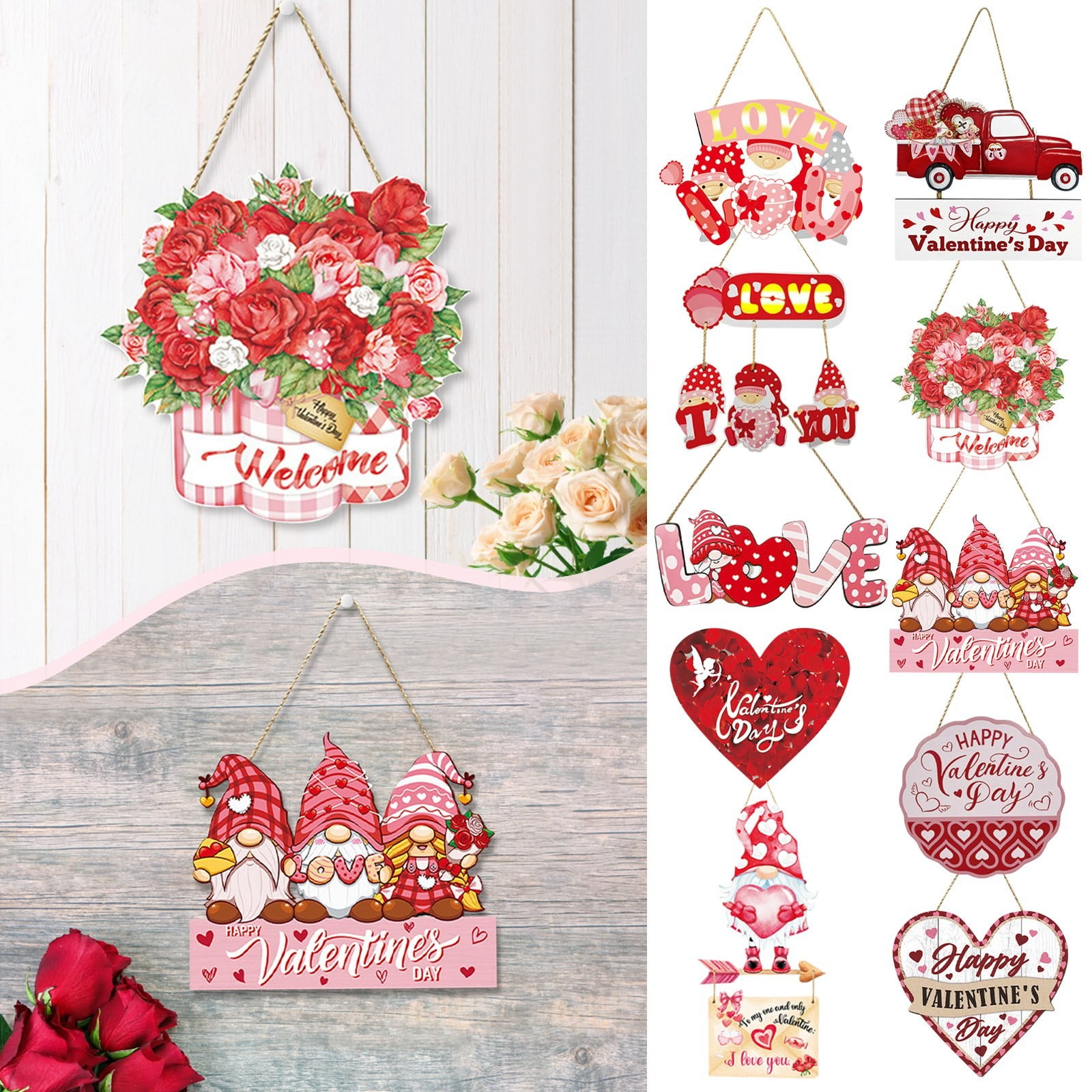 Gasue Valentines Day Decor Valentines Day Wall Decoration Valentine's ...