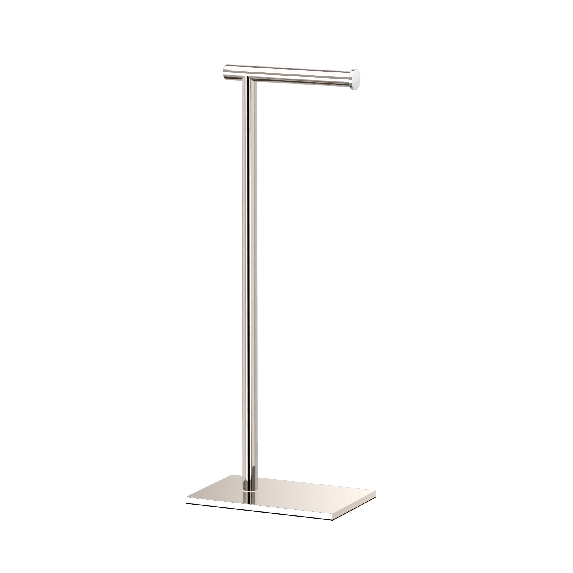 Gatco 1431PN Square Freestanding Toilet Paper Holder, Polished Nickel ...