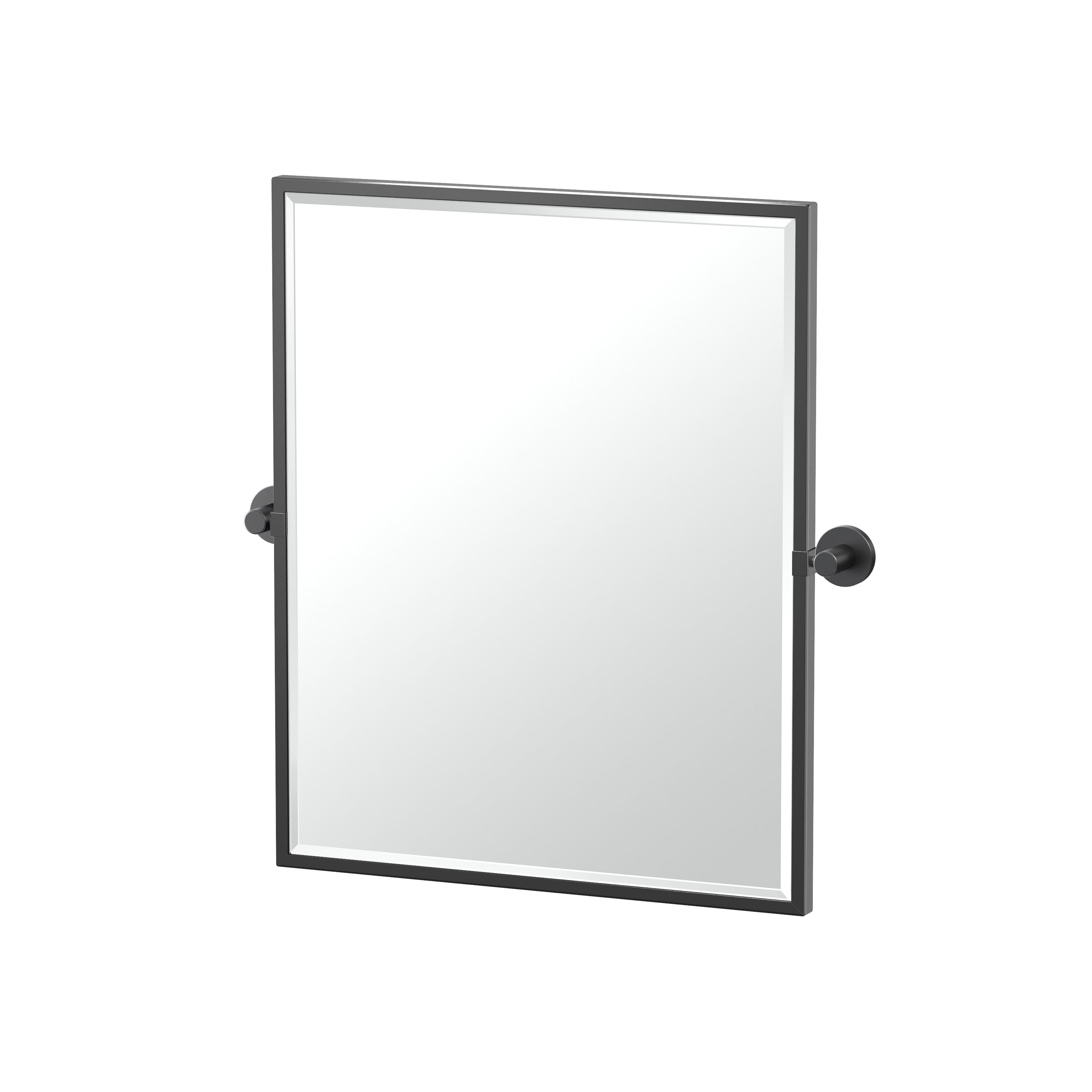 Gatco Reveal 25" Framed Rectangle Mirror, Matte Black - Walmart.com