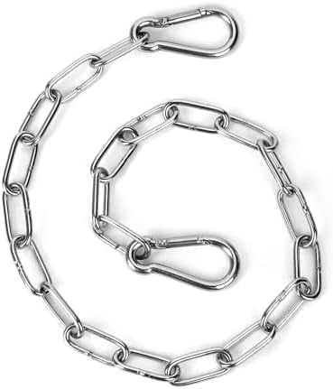 Gate Chain Lock, 20 Inch Stainless Steel Gate Link Chain Lock with Both ...