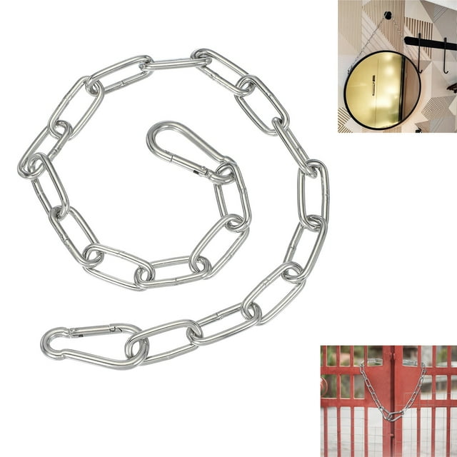 Gate Chain Lock,Tutuviw 20Inch Stainless Steel Metal Chain with 2 ...