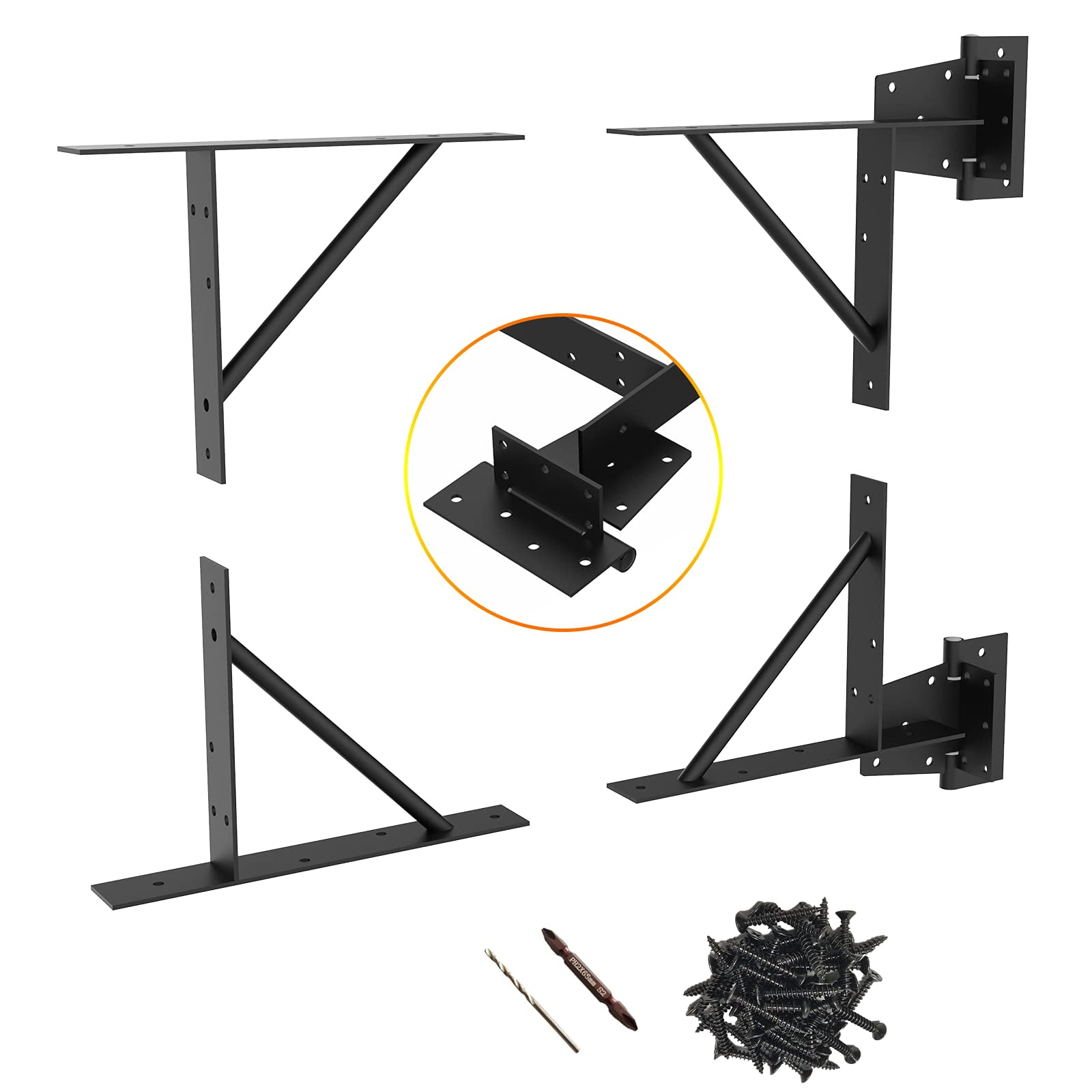 Gate Corner Brace Bracket Heavy Duty Adjustable No Sag Kit Durable ...