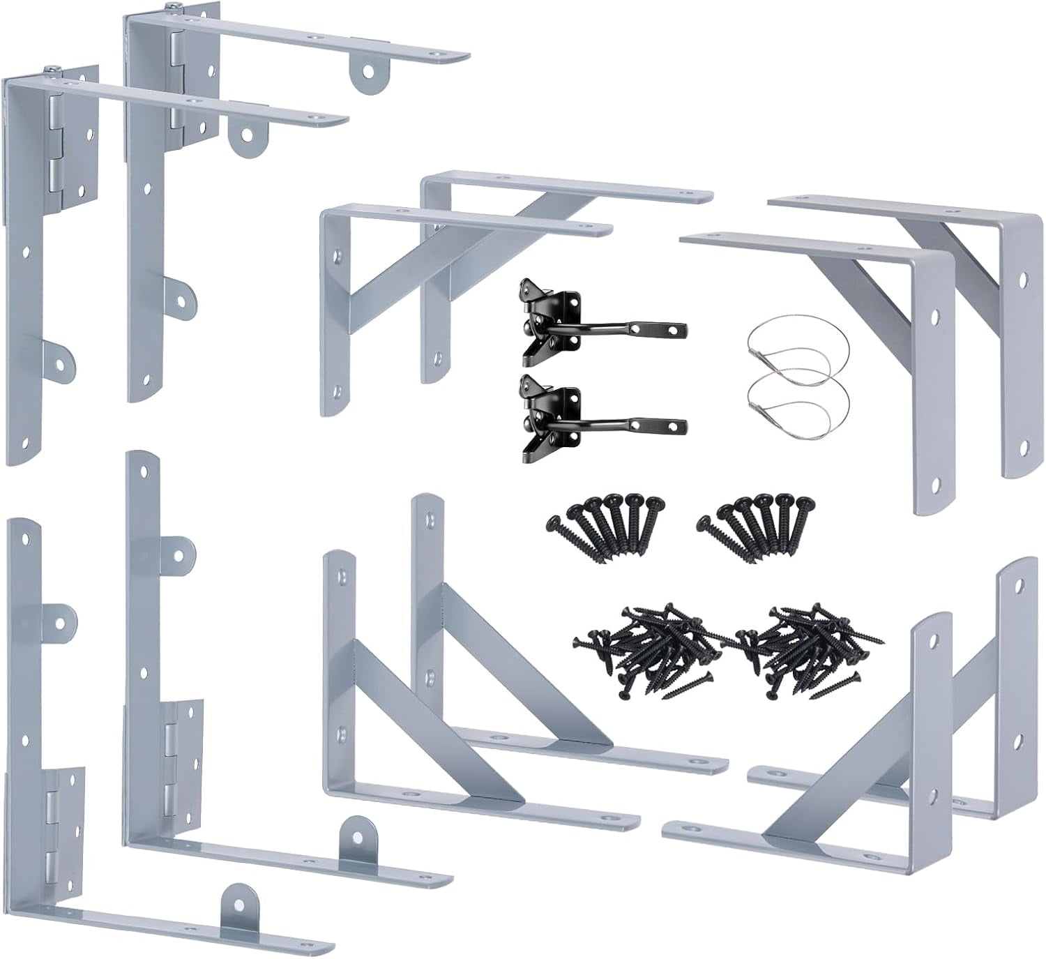 Gate Hardware Kit - Set of 2 Anti-Sag Gate Kits, Heavy Duty Corner ...