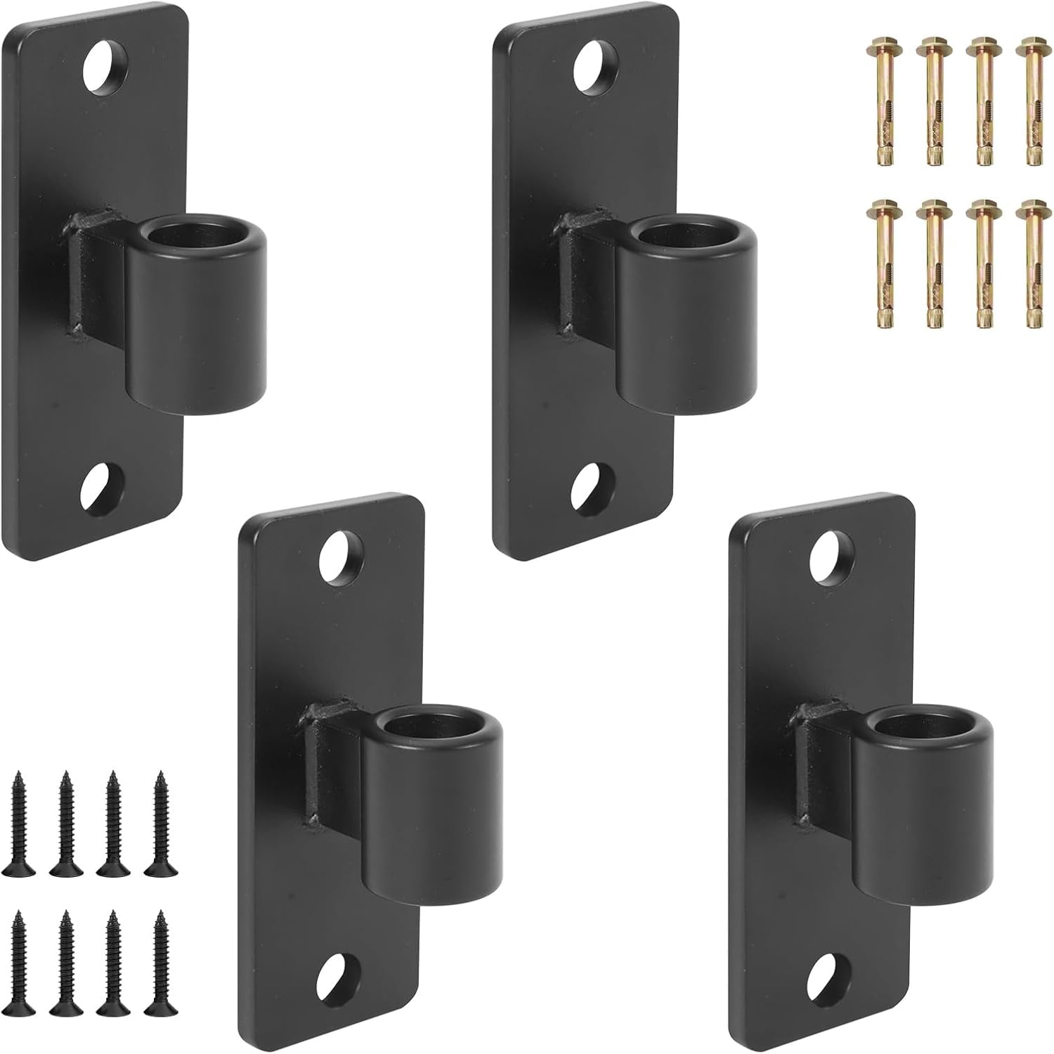 Gate Hinges, 4 Pack Steel Wall Mount Gate Hinge with 5/8'' Pin for ...