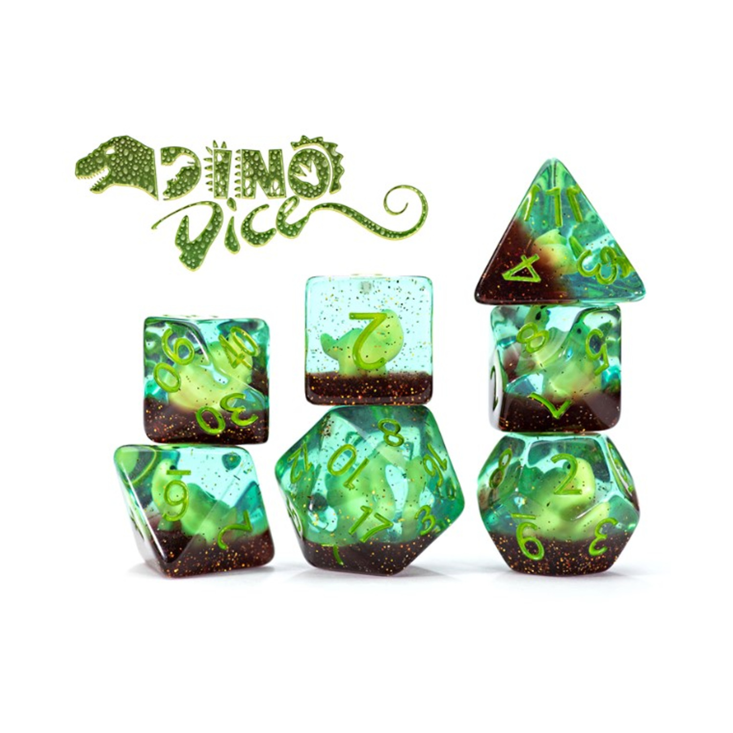 Gate Keeper Games Poly Set - Dino Dice (7) New - Walmart.com
