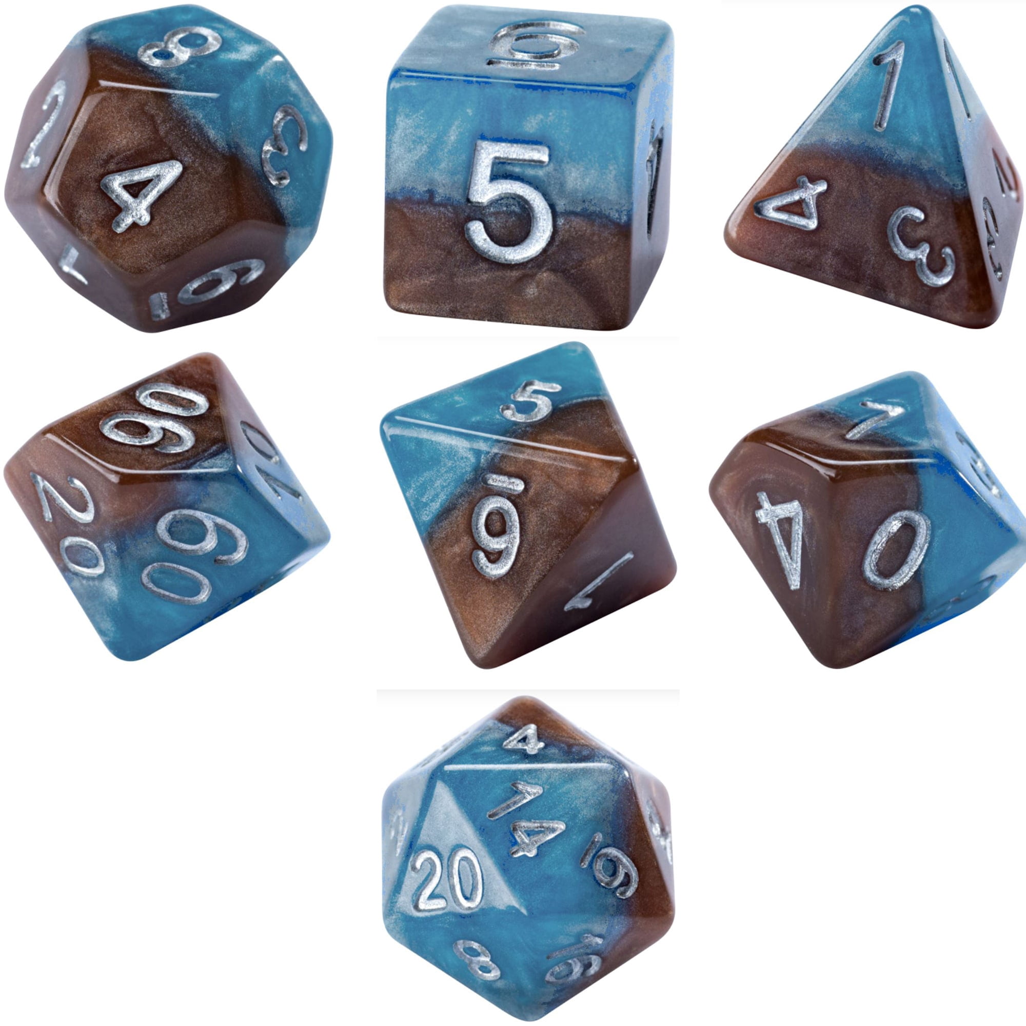 Gate Keeper Games and Dice: Halfsies Dice: Earth Elemental - 7pc Set ...