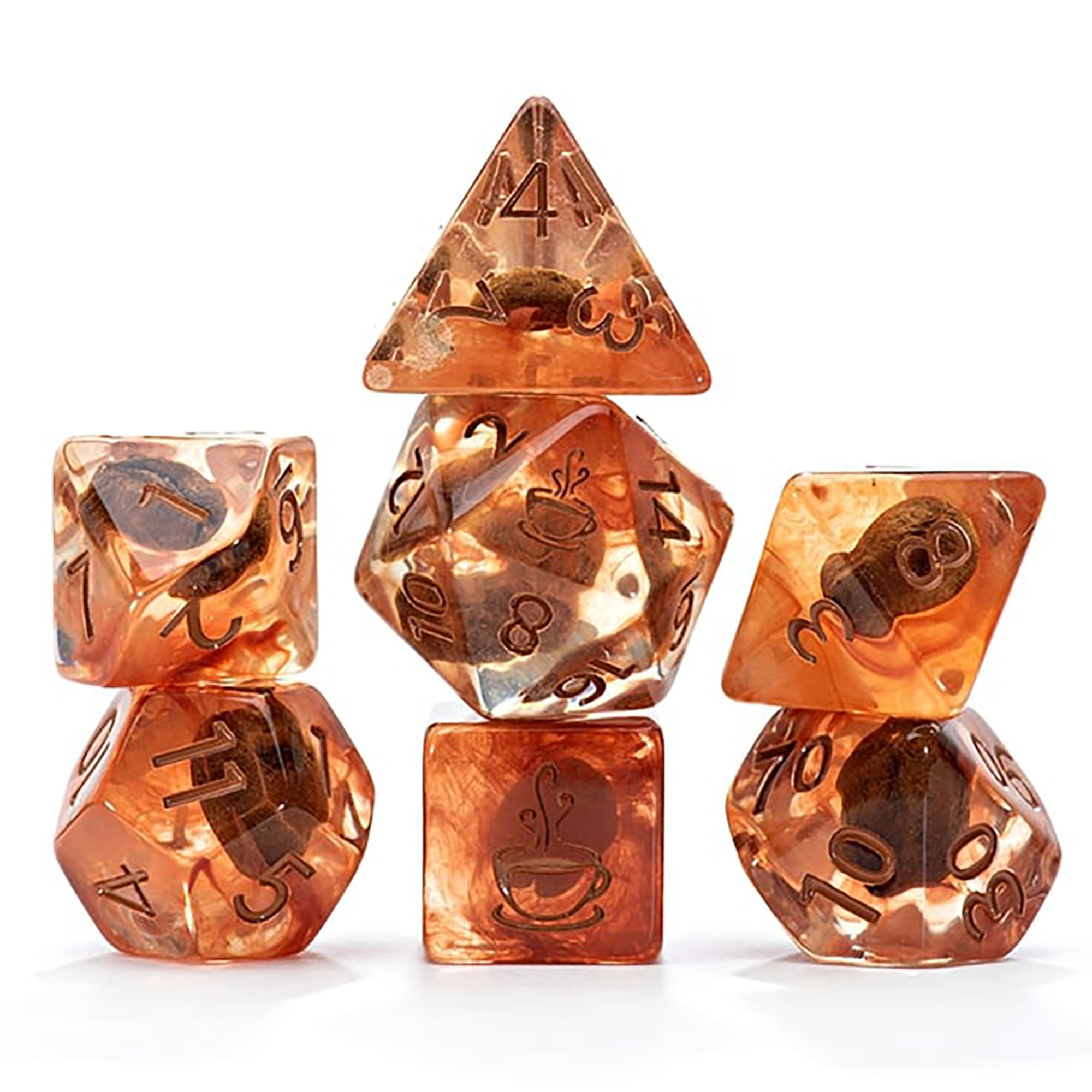 Gate Keeper Games and Dice: Inclusion Dice: Coffee Dice - 7pc RPG Set ...