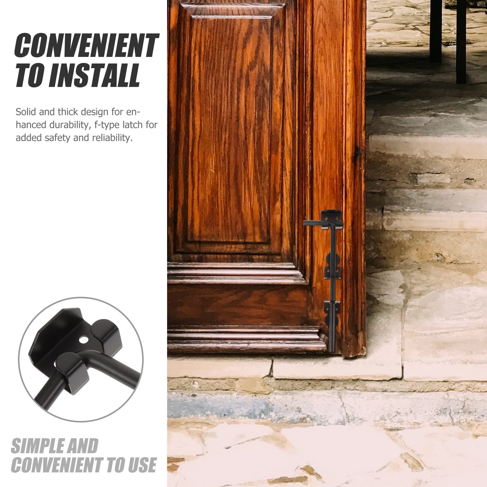 Gate Latch,Floor Latch Solid Thickened Latch Heavy Duty Cane Bolt ...